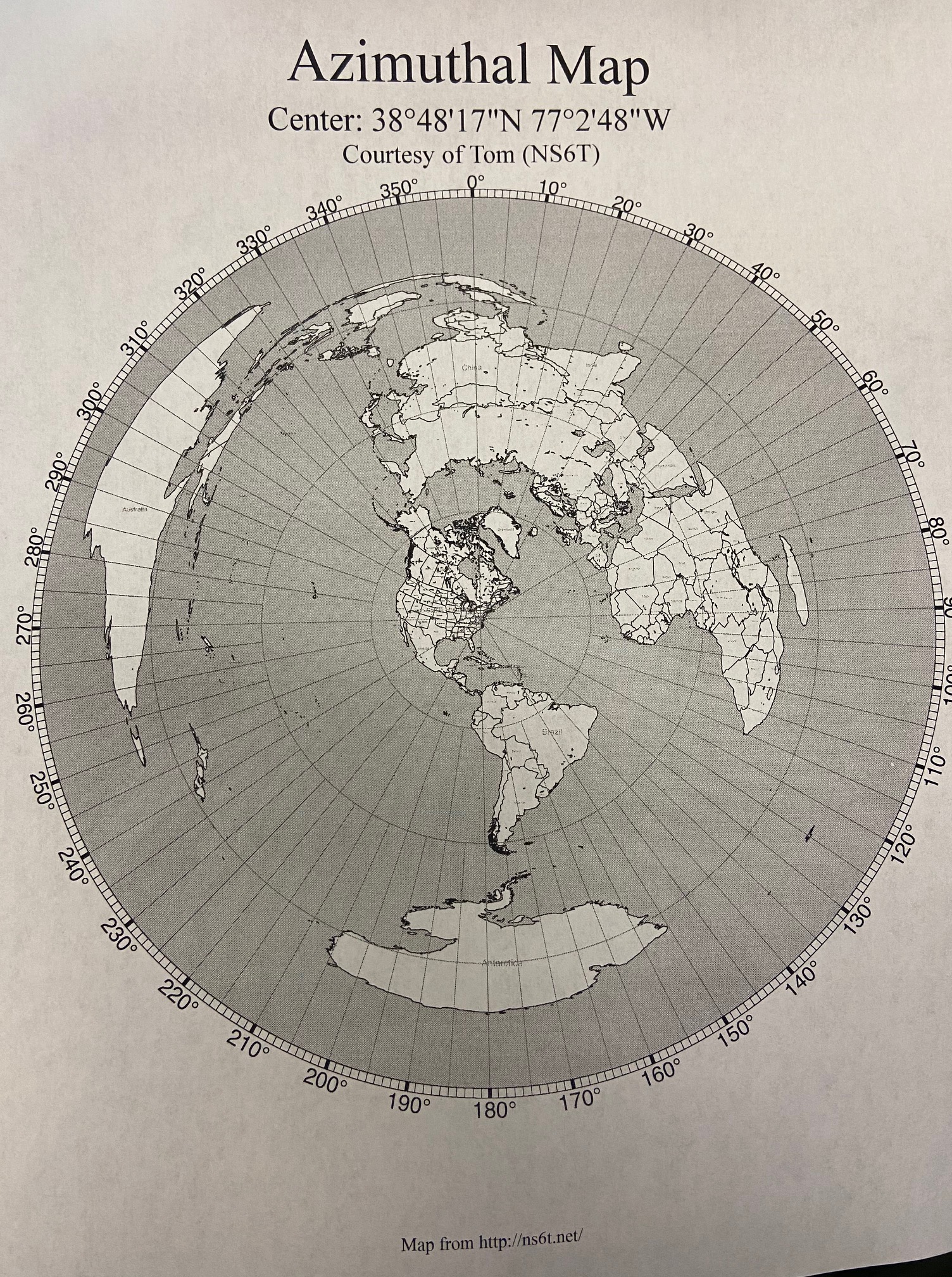 Azimuthal Map – W3GMS REPEATER in Parkesburg, PA