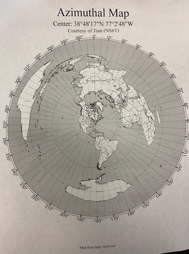 Azimuthal Map – W3GMS REPEATER in Parkesburg, PA